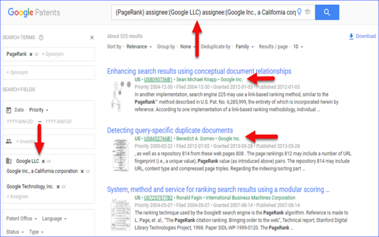 Google's Patents Search Chrome Extension